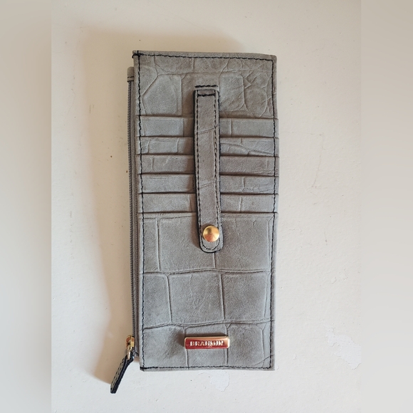 Brahmin | Bags | Brahmin Slim Leather Credit Card Wallet | Poshmark
